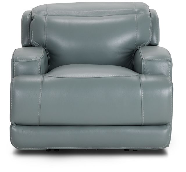 Reign Green Lthr/vinyl Power Recliner With Power Headrest
