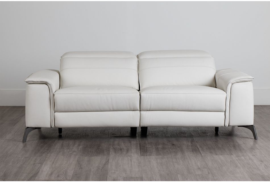 Pearson White Leather Sofa, (0)
