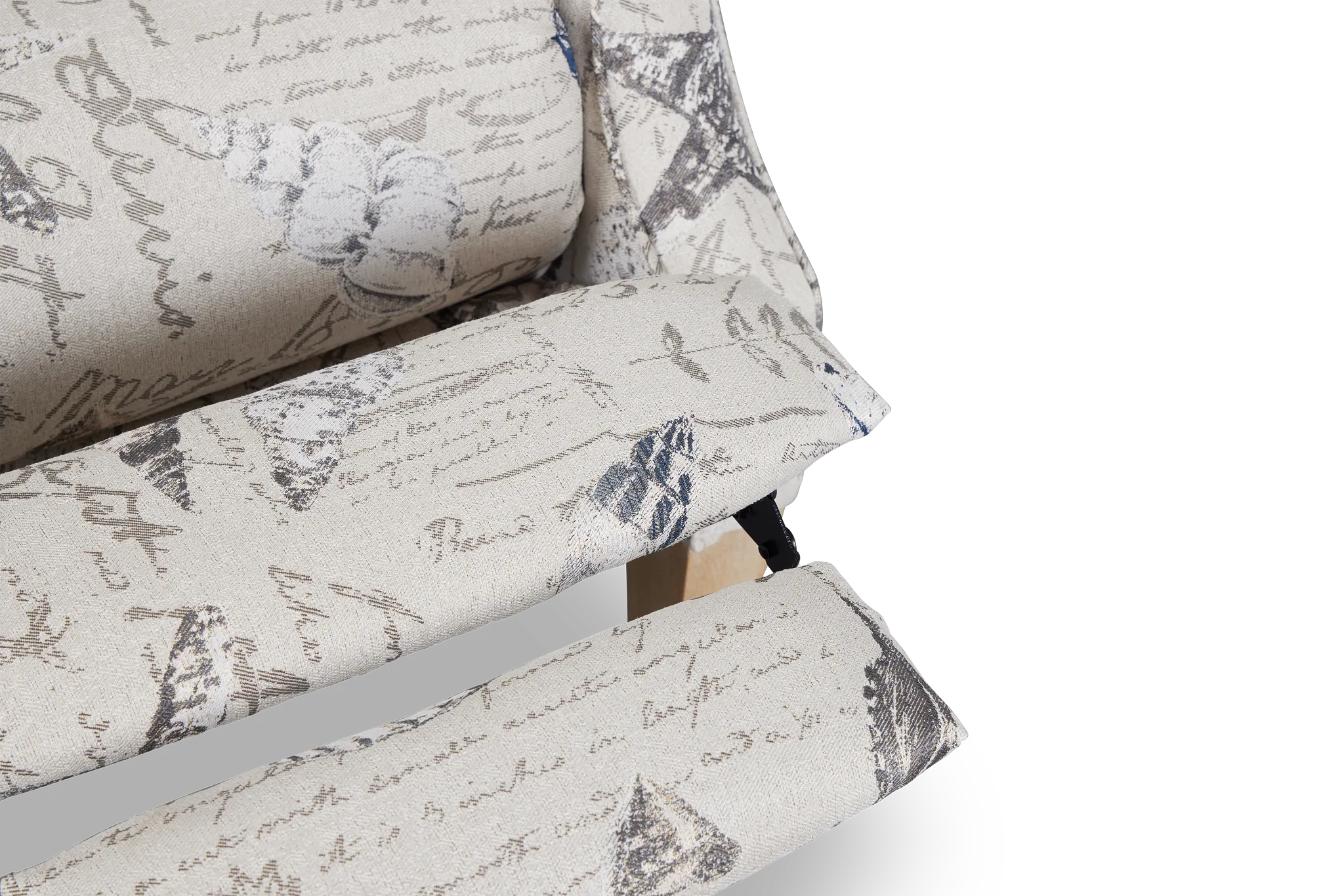 Shelly Light Beige Fabric Push Back Recliner