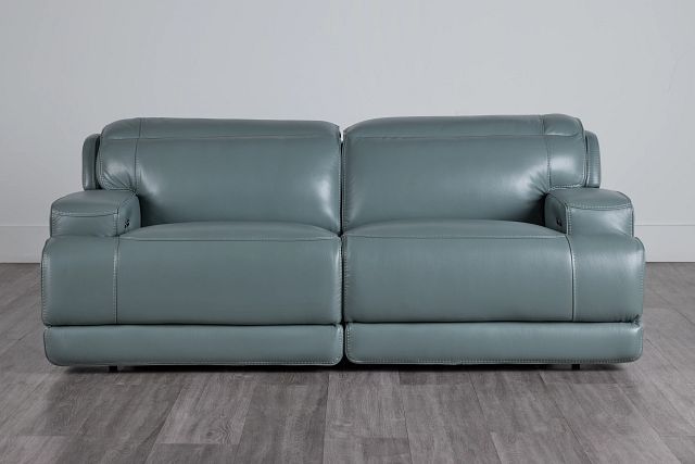 Reign Green Lthr/vinyl Power Reclining Sofa