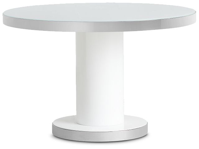 Miami White 47" Round Table (1)