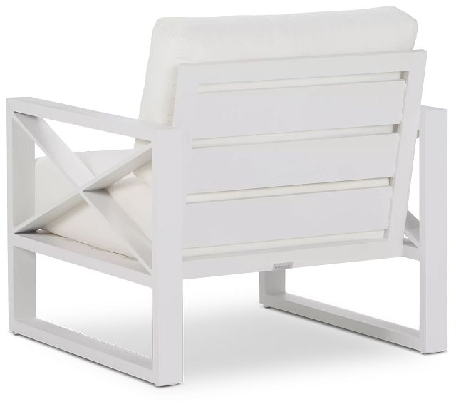 Linear White Aluminum Chair