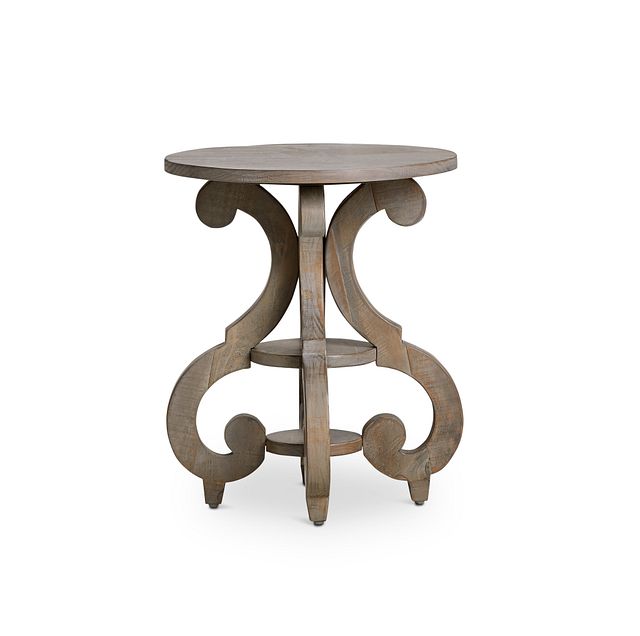 Sonoma Light Tone Round End Table (3)