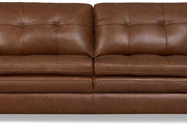 Braden Medium Brown Leather Sofa