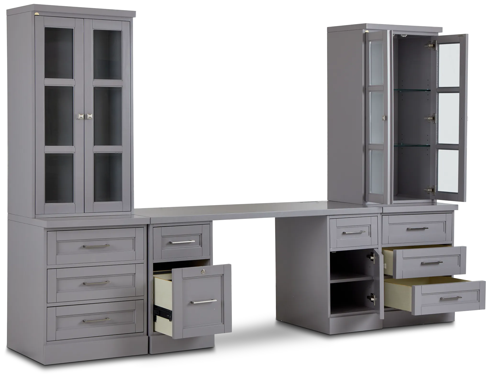 Newport Gray Drawer Wall Desk