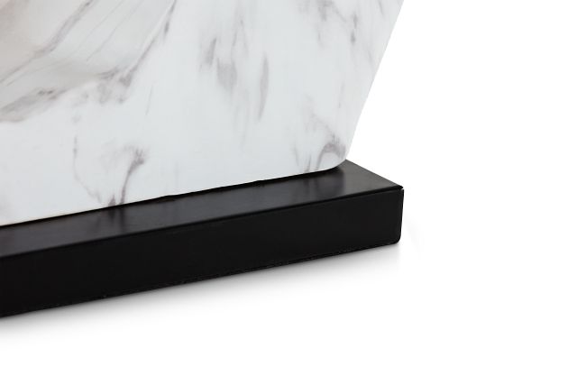 Becca White Polyresin Table Lamp