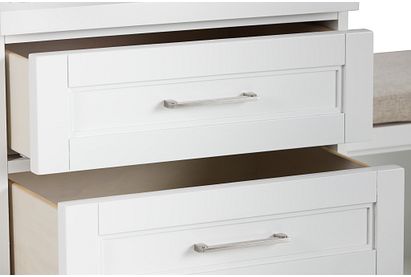 Newport White 106" Drawer Entryway