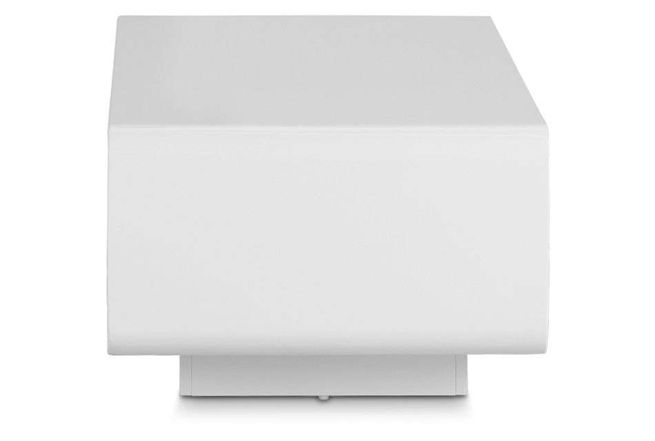 Zayden White Rectangular Coffee Table, (3)