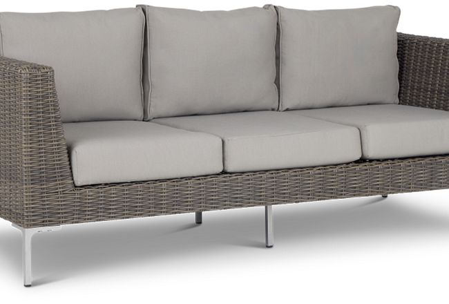 Tulum Gray Woven Sofa W/ 3 Cushion