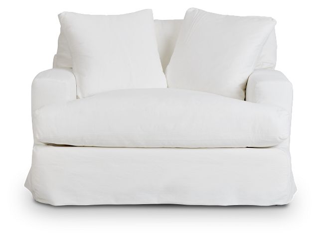 Delilah White Fabric Chair (3)