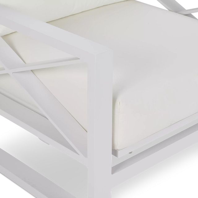 Linear White Rocking Chair