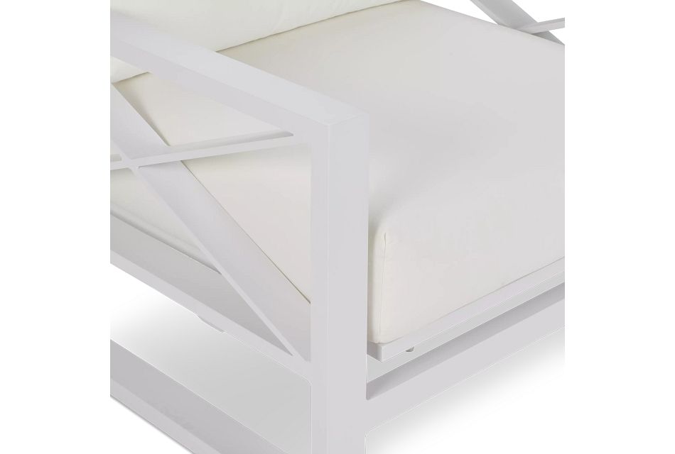 Linear White Rocking Chair