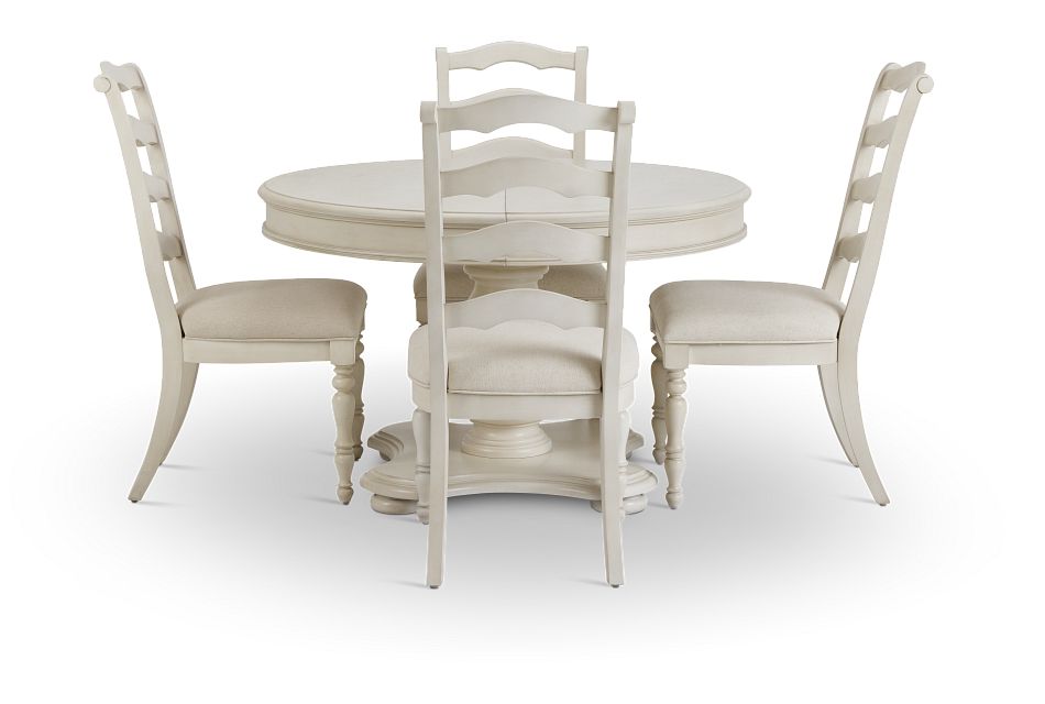Savannah Ivory Round Table & 4 Chairs