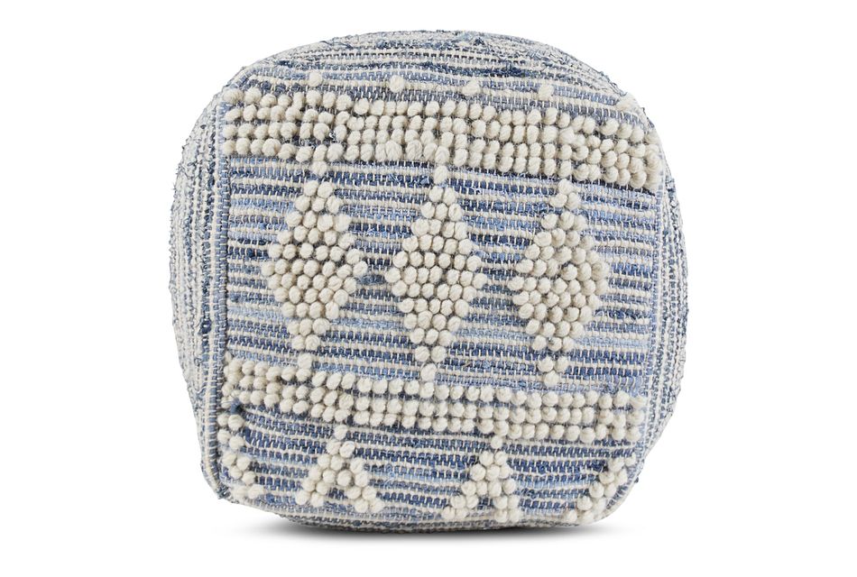 Belo Blue Accent Pouf