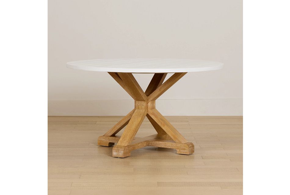 Nantucket Two-tone White Round Table