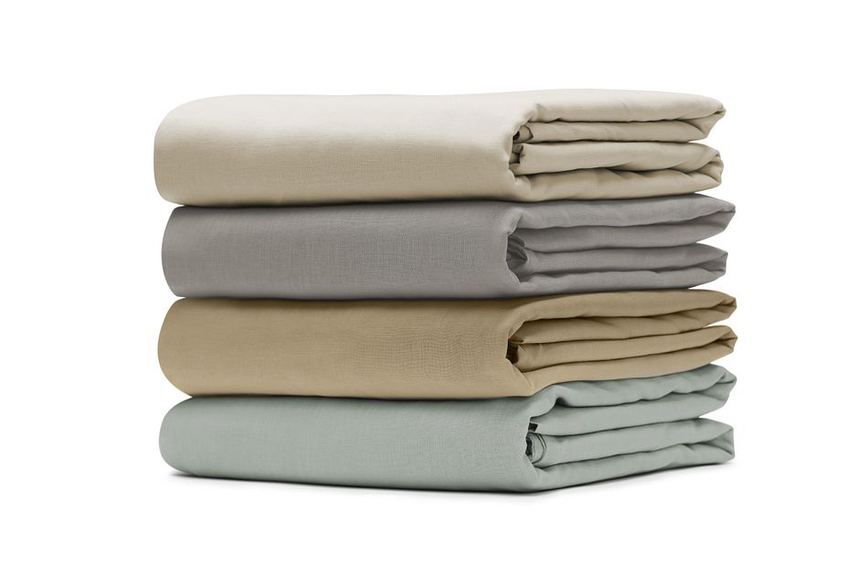 Linen Blend Ivory Sheet Set