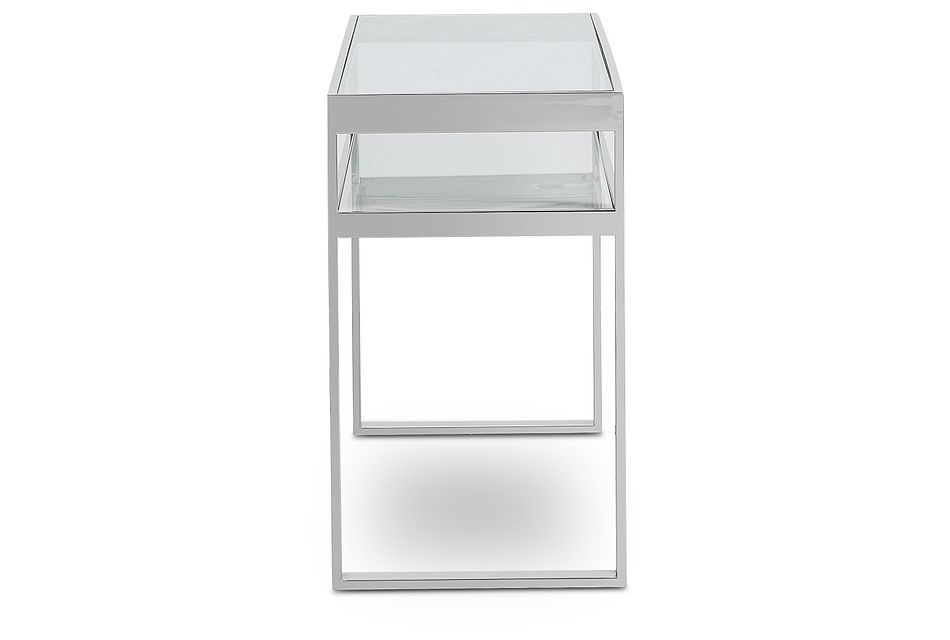 Miami White Glass Console Table