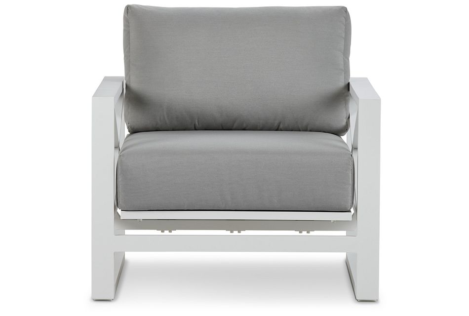 Linear White Dark Gray Rocking Chair, (3)