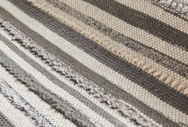 Cizin Gray Wool Blend 8x10 Area Rug