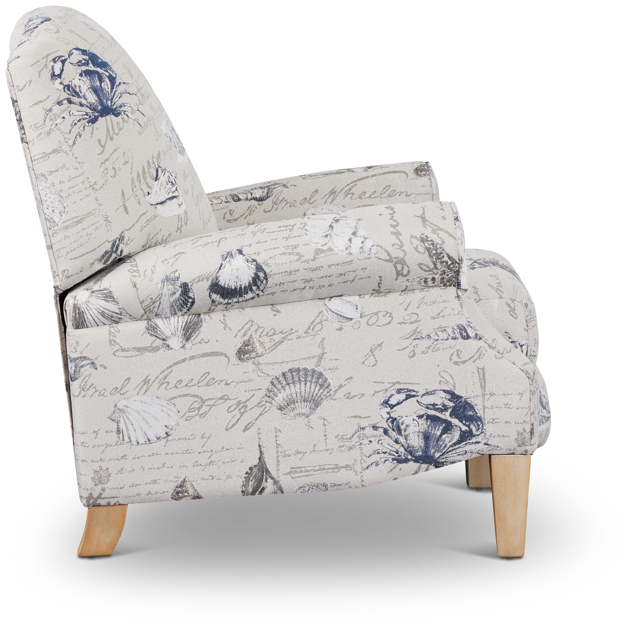 Shelly Light Beige Fabric Push Back Recliner