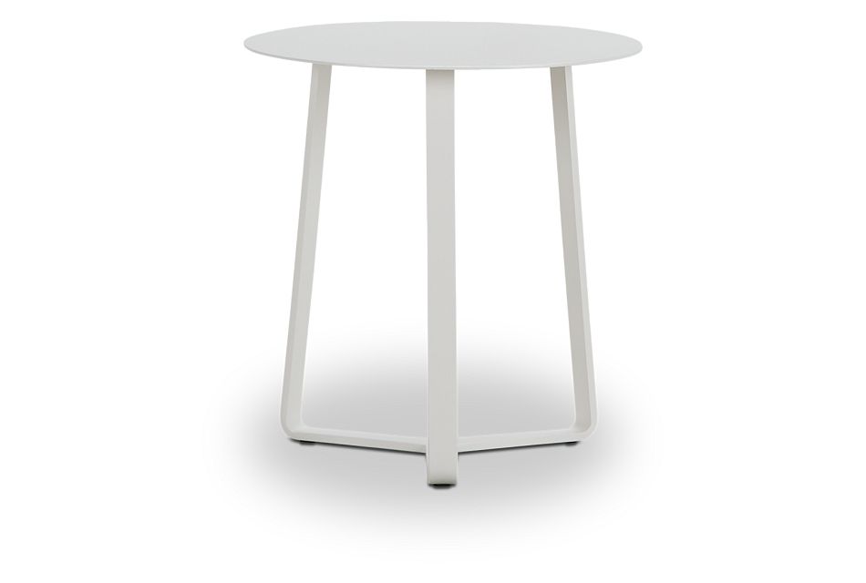 Ibiza White Round End Table