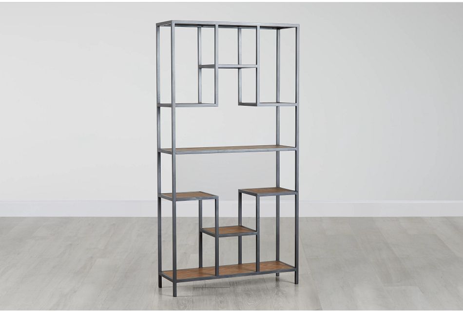 Mila2 Silver Bookcase,