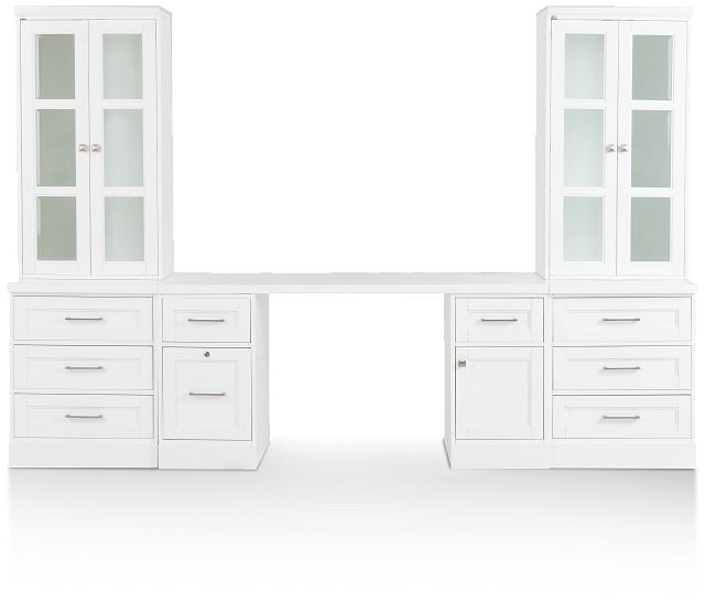 Newport White Drawer Wall Desk