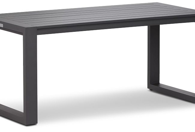 Linear Dark Gray Aluminum Coffee Table
