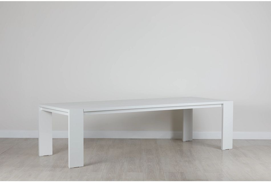 Linear White 110" Rectangular Table,