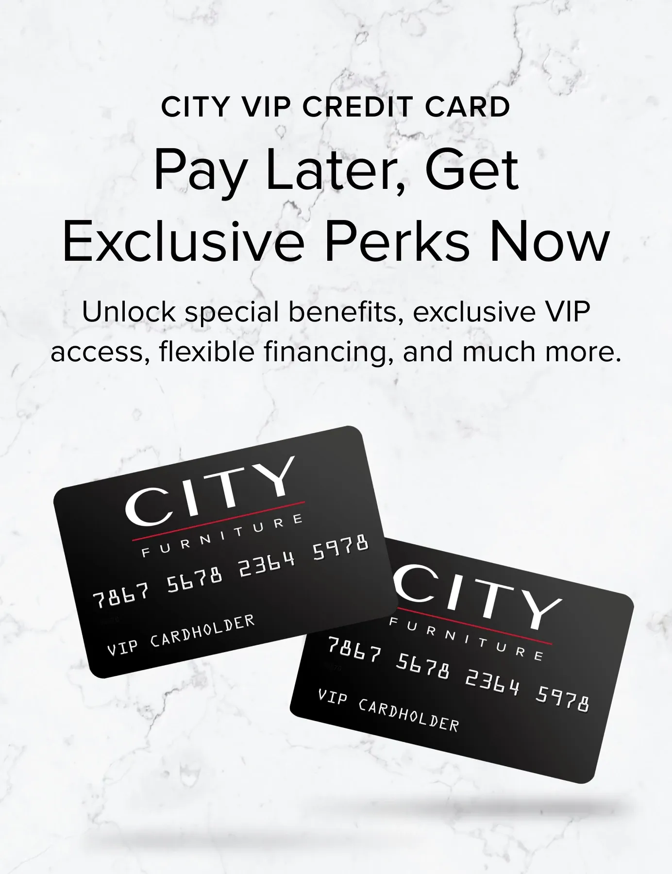 CITY VIP Credit Card. Pay Later, Get Exclusive Perks Now. Unlock ...