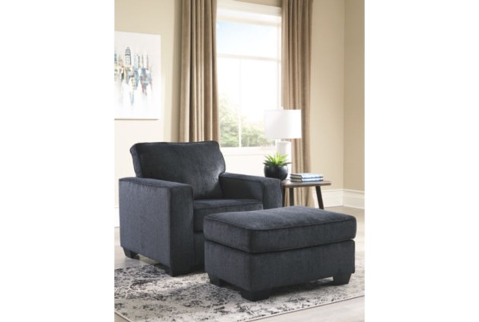 Altari Dark Gray Micro Ottoman