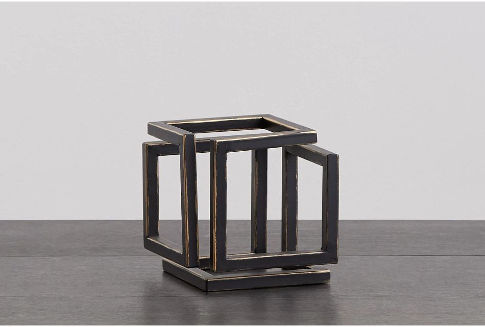 Cube Black Small Tabletop Accessory
