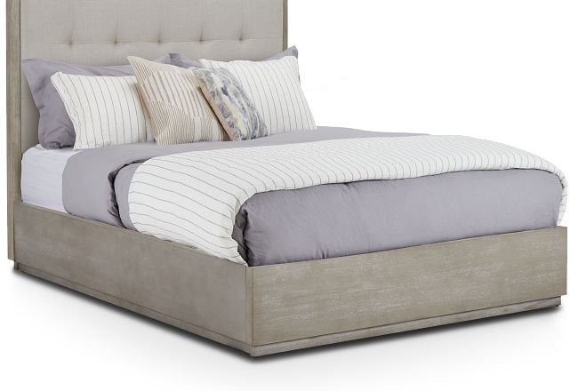 Madden Light Tone Wood Platform Bed