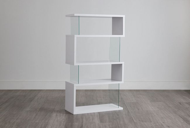 Carter White Open Bookcase
