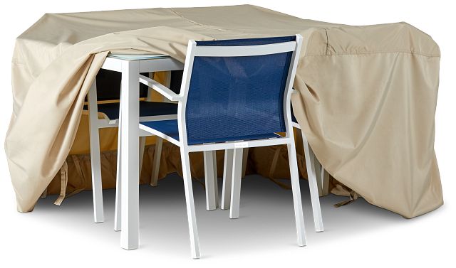 Khaki Small Table & 4 Chairs Outdoor Cover
