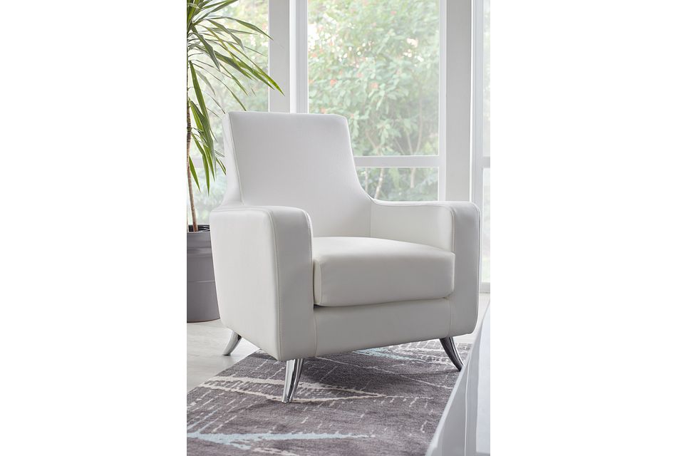 Marquez White Micro Accent Chair,