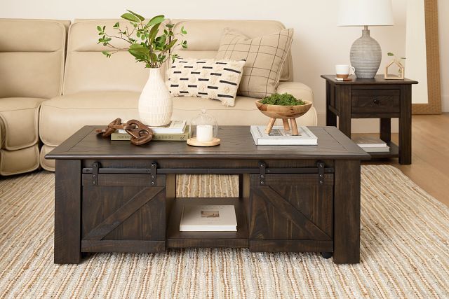 Garrett Dark Tone Castored Lift Coffee Table