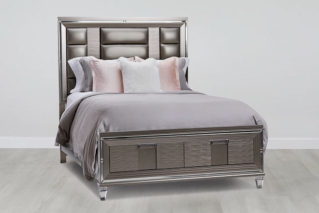 Vegas Gray Platform Storage Bed (1)