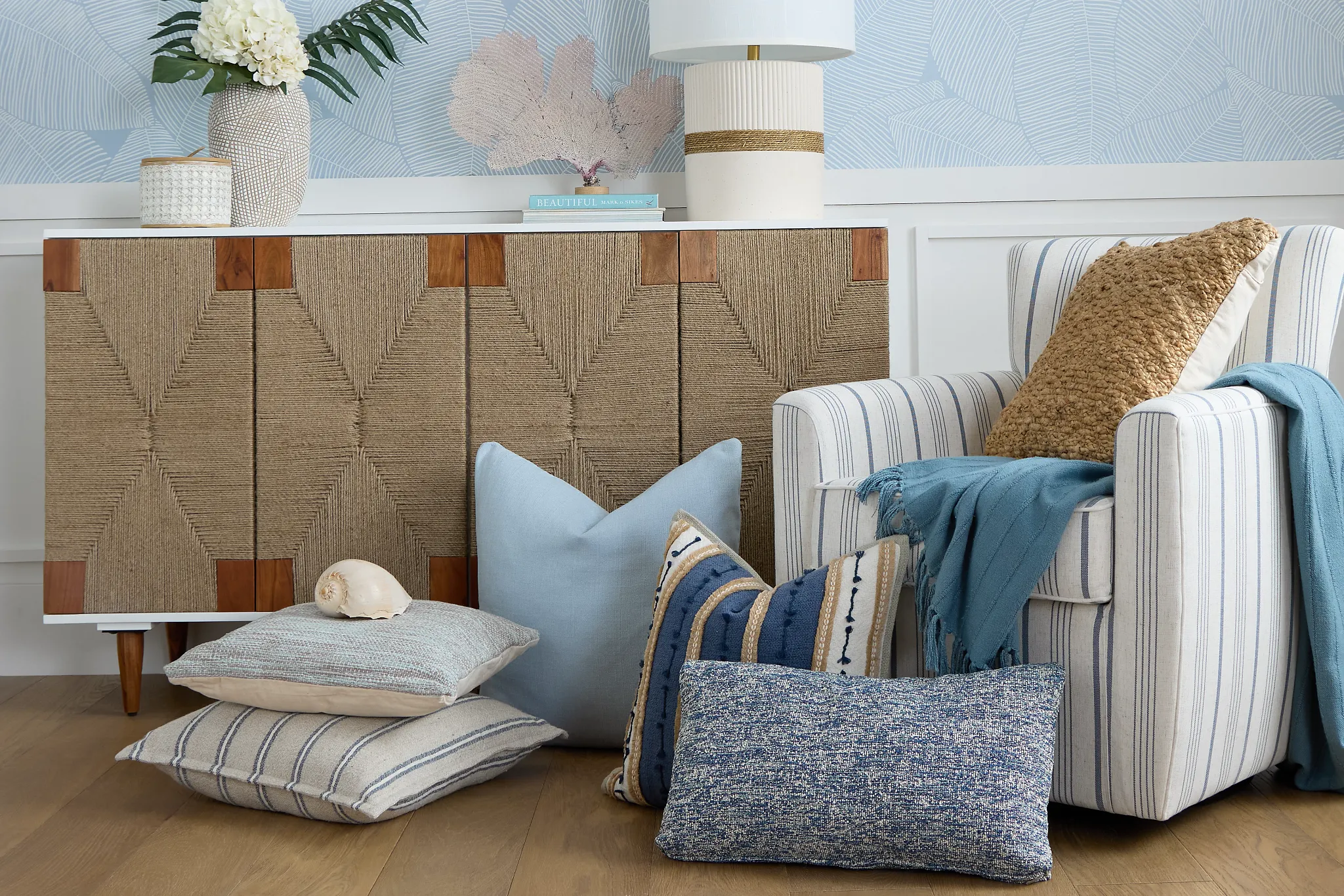 Woven Two-tone Four-door Cabinet