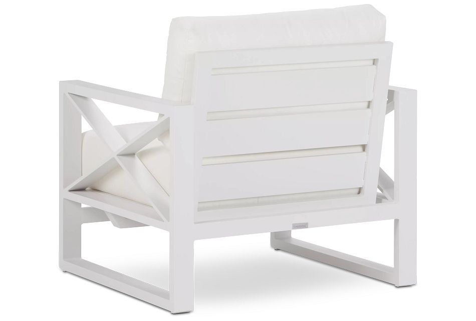 Linear White Rocking Chair