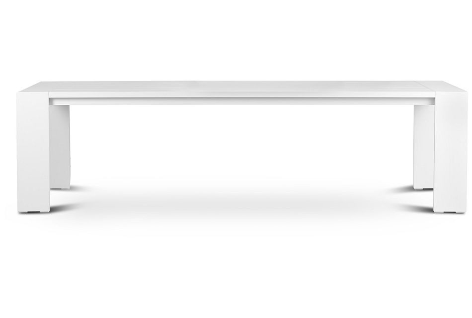 Linear White 110" Rectangular Table,