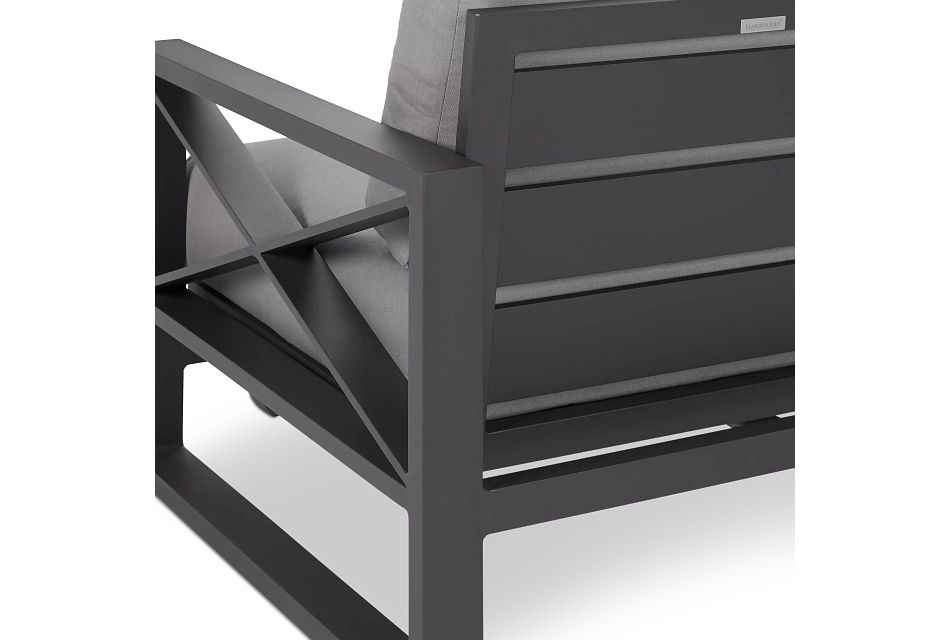 Linear Dark Gray Rocking Chair