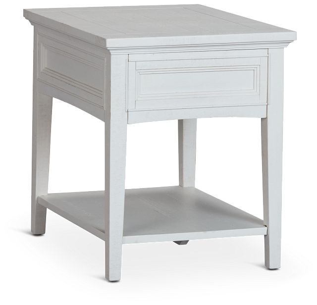 Heron Cove White Rectangular End Table