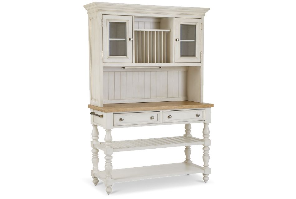 Savannah Ivory China Cabinet, (2)