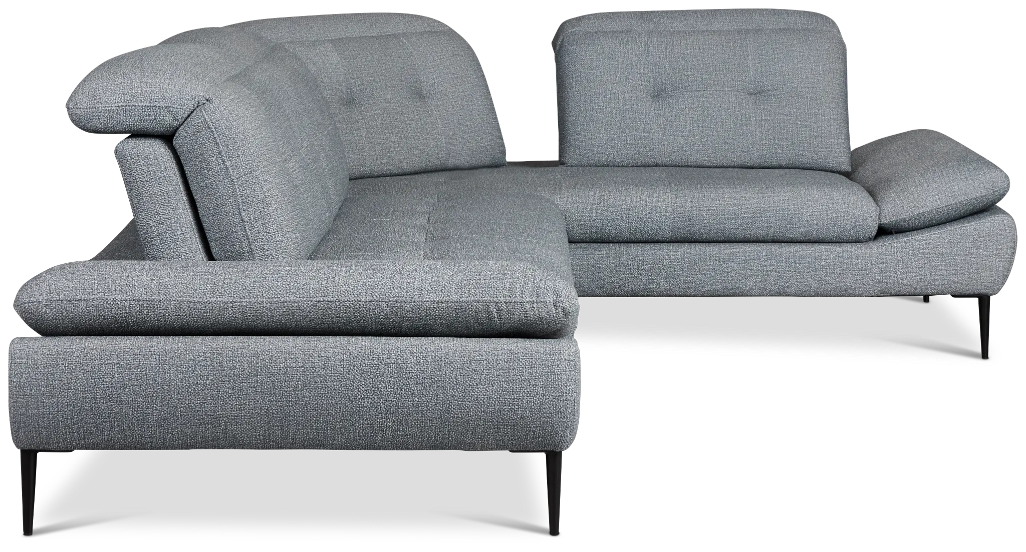 Micah Dark Gray Fabric Right Chaise Sectional