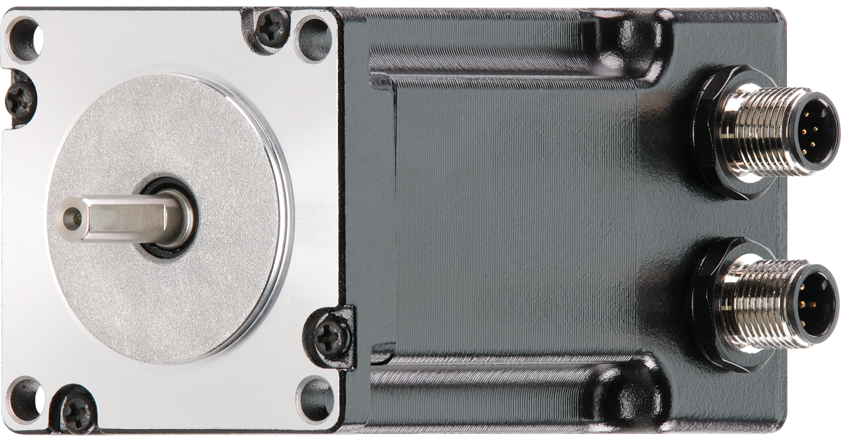 drylin® E stepper motor with connector and encoder, splash water ...