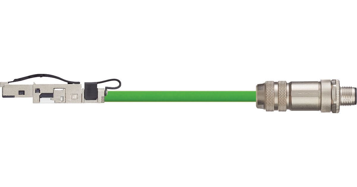 Harnessed Profinet Cables, PVC, connector A: Telegärtner M12 metal ...