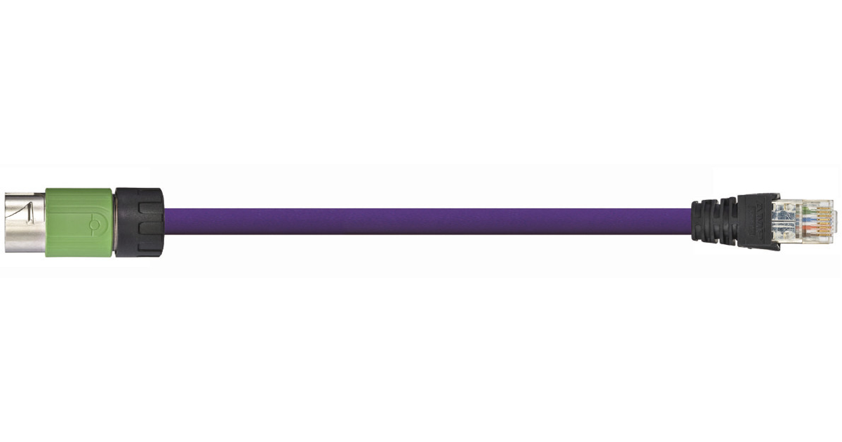 Konfektionierte CAT5e Leitungen, PUR, Stecker A: Intercontec 615 Kupplung, Stecker B: Hirose ...