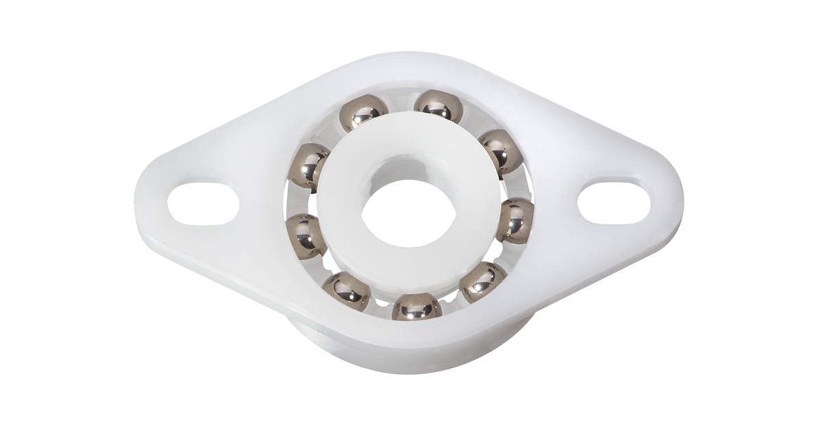 xiros® fixed flange ball bearing 2-hole, FDA-compliant | igus®