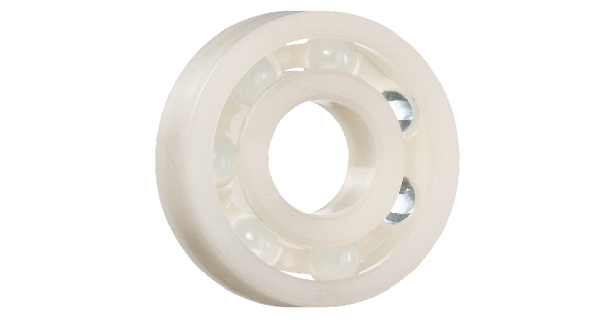 xiros® radial deep groove ball bearing, xirodur C160, glass balls, cage ...